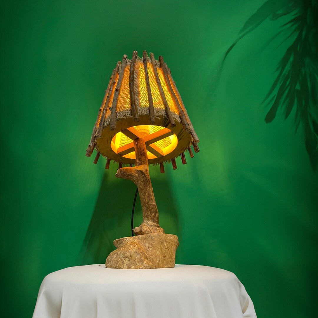 Dimmable Tree Branch Table Lamp Driftwood Desk Lamp Art Deco Lighting ...