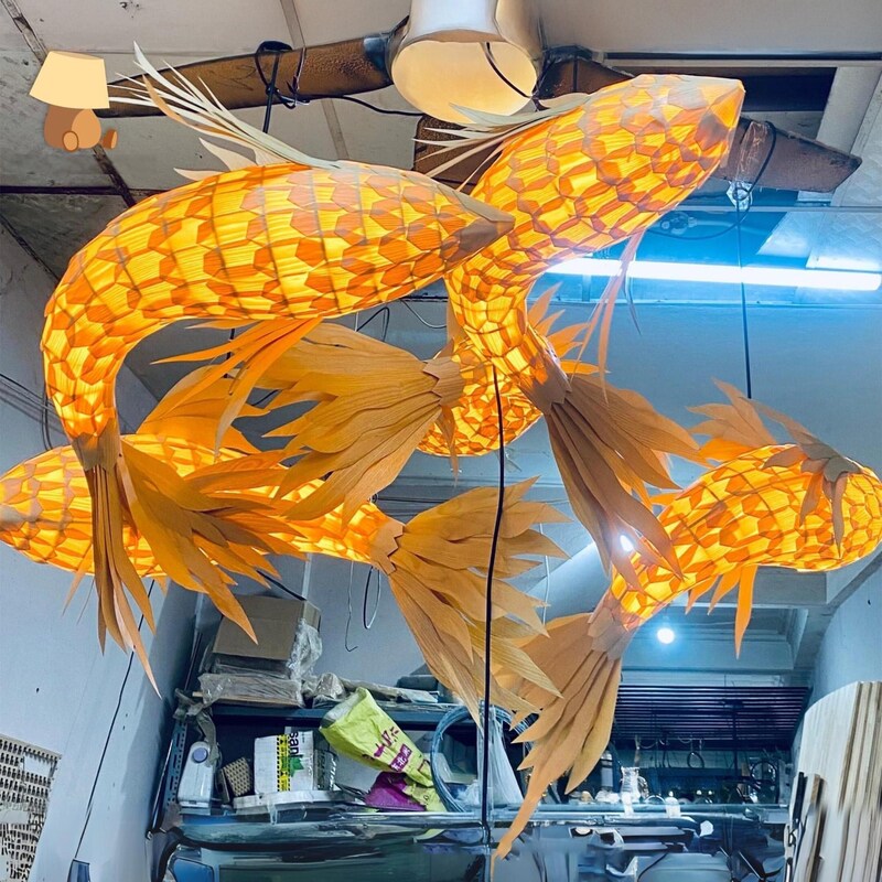 Wooden Fish Chandelier - Etsy
