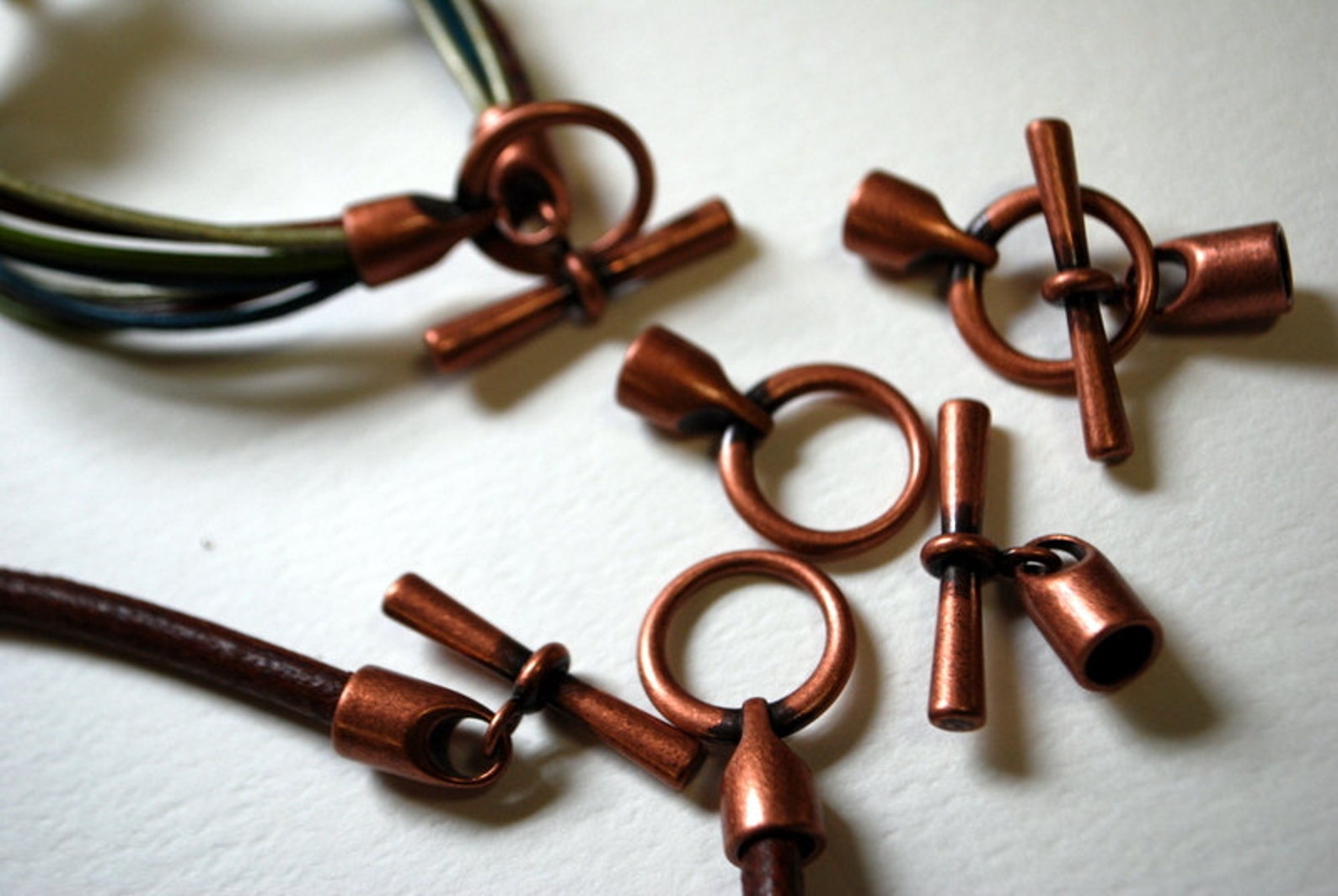 Qty 2 Toggle Clasps Antique Copper or Silver Tone- Free Shipping USA - Etsy