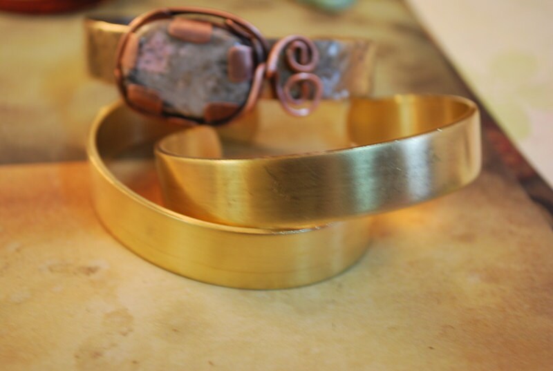 Brass Cuff 1/2' Solid Bracelet Blank Finished or - Etsy
