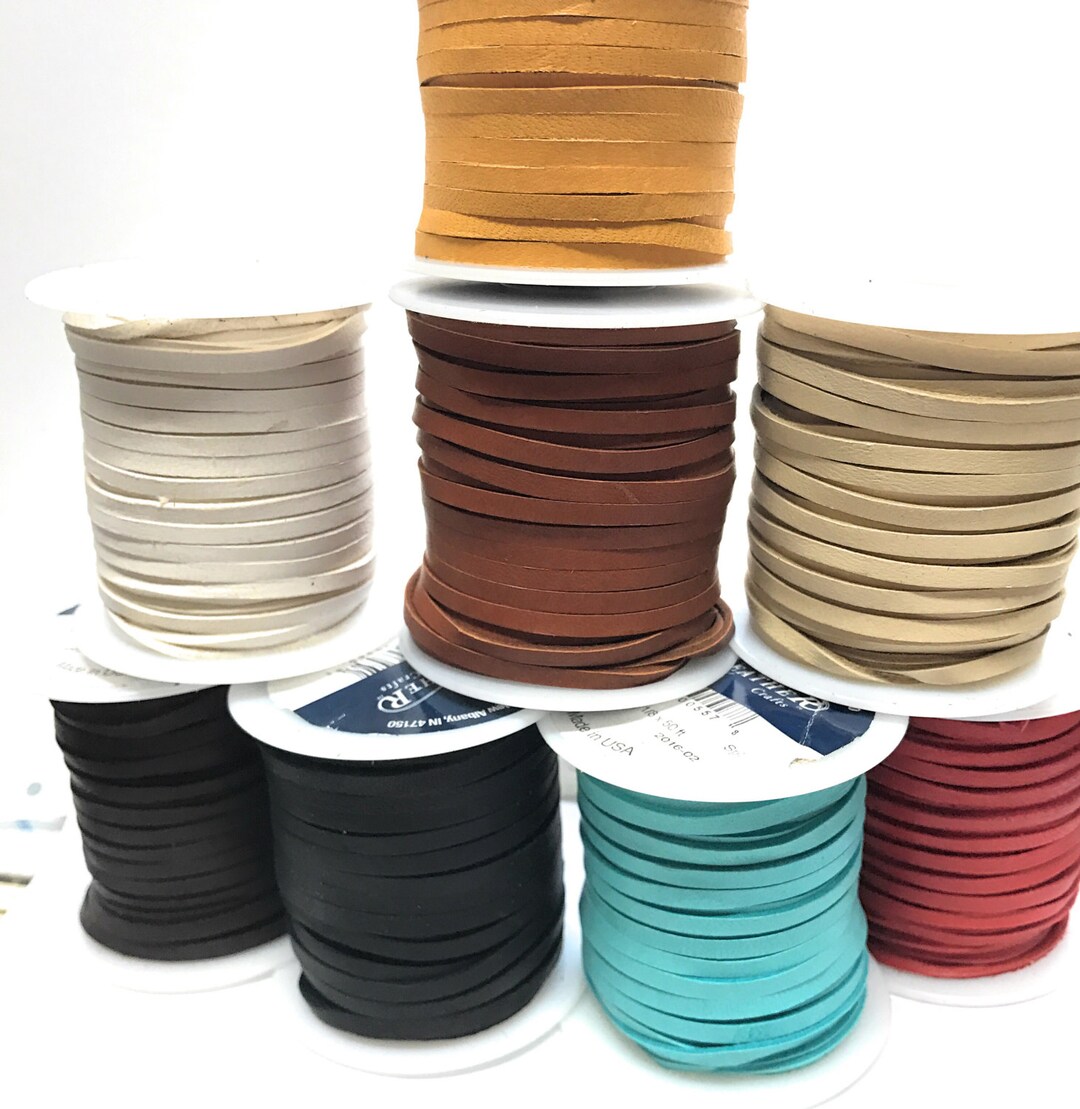50 Feet 1/8" Deer Skin Lace - Your Choice of Color Free Shipping USA - Etsy