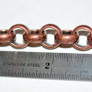 SALE!! 2 Feet Extra Large 11mm Rolo Chain Chunky Antique Silver, Copper ...