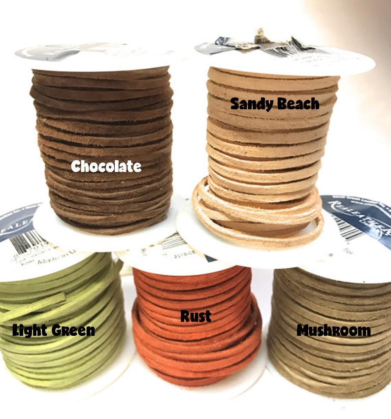 10 Feet 1/8" Deer Skin Lace - Your Choice of Color Free Shipping USA - Etsy