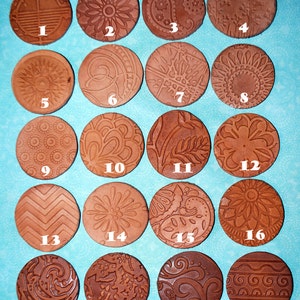 4 PC of 1 5/8" Leather Rounds - Textured and Dyed Your Choice - Etsy