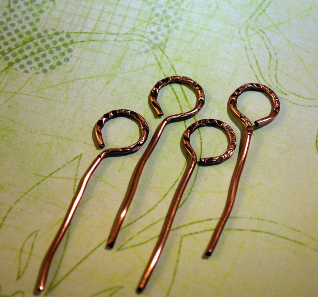 Qty 4 Copper Textured Oversized Eye Pins - FREE SHIPPING - Etsy