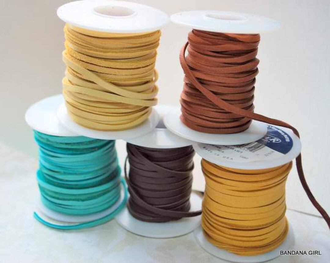 50 Feet 3/16" Deer Skin Lace - Your Choice of Color Free Shipping USA ...