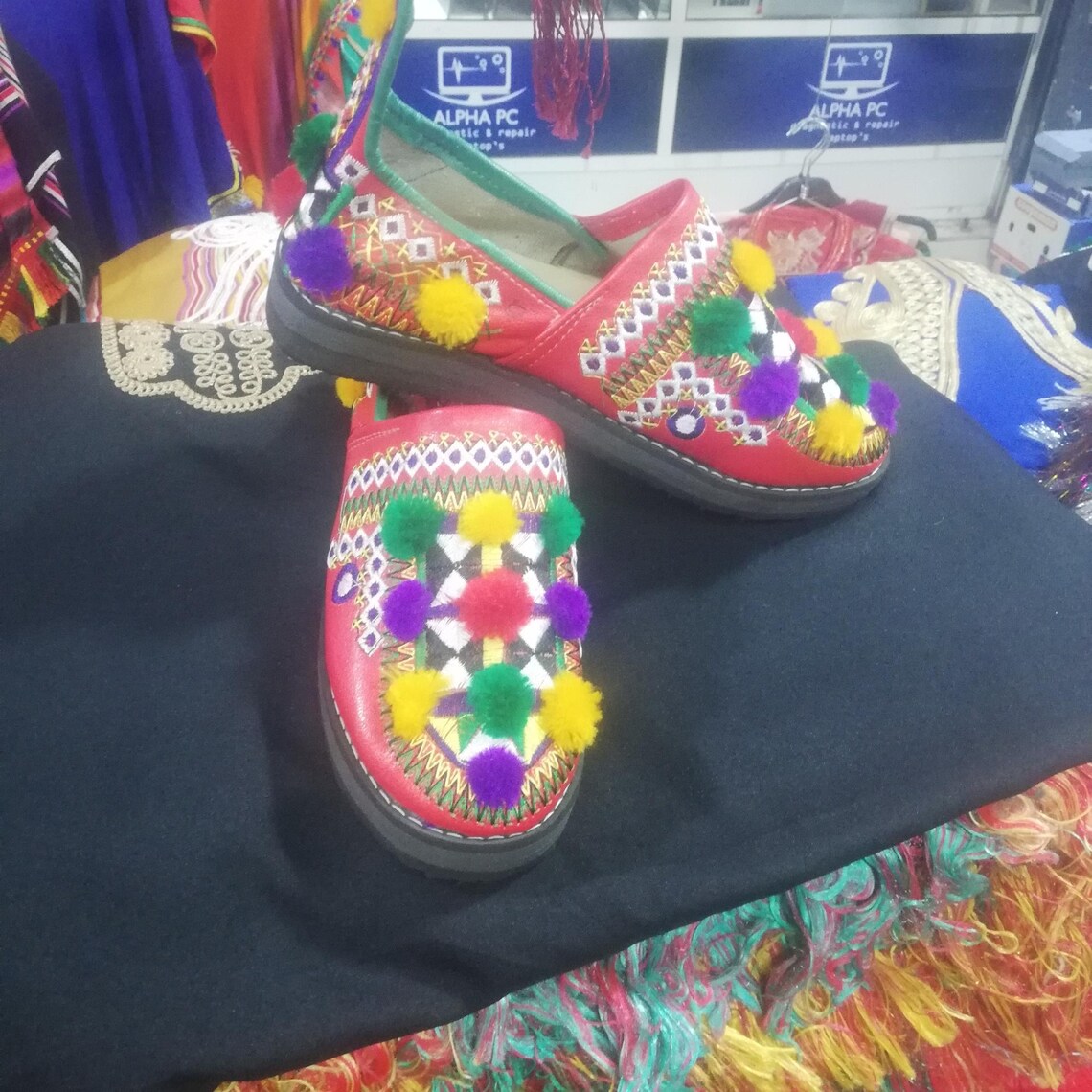Handmade Moroccan Berber Babouche Traditional Amazigh Slippers With ...