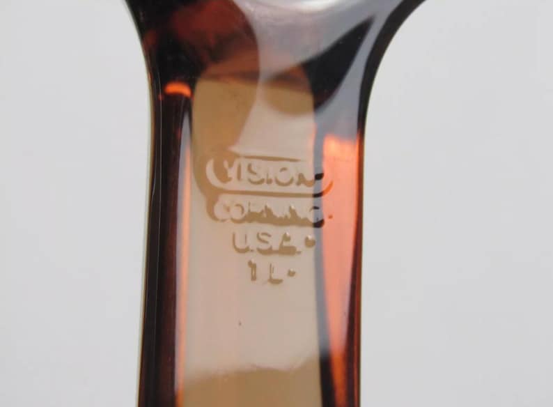 Pyrex Vision Corning Ware 1L Amber Glass Saucepan With Lid Kitchen ...