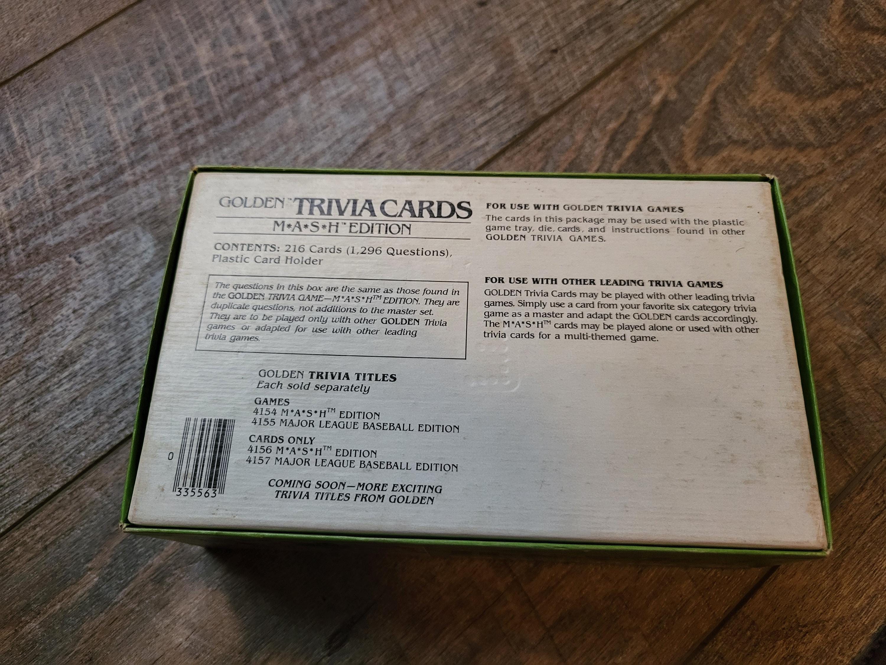 1984 Golden Trivia Game: MASH Edition Game Cards. - Etsy