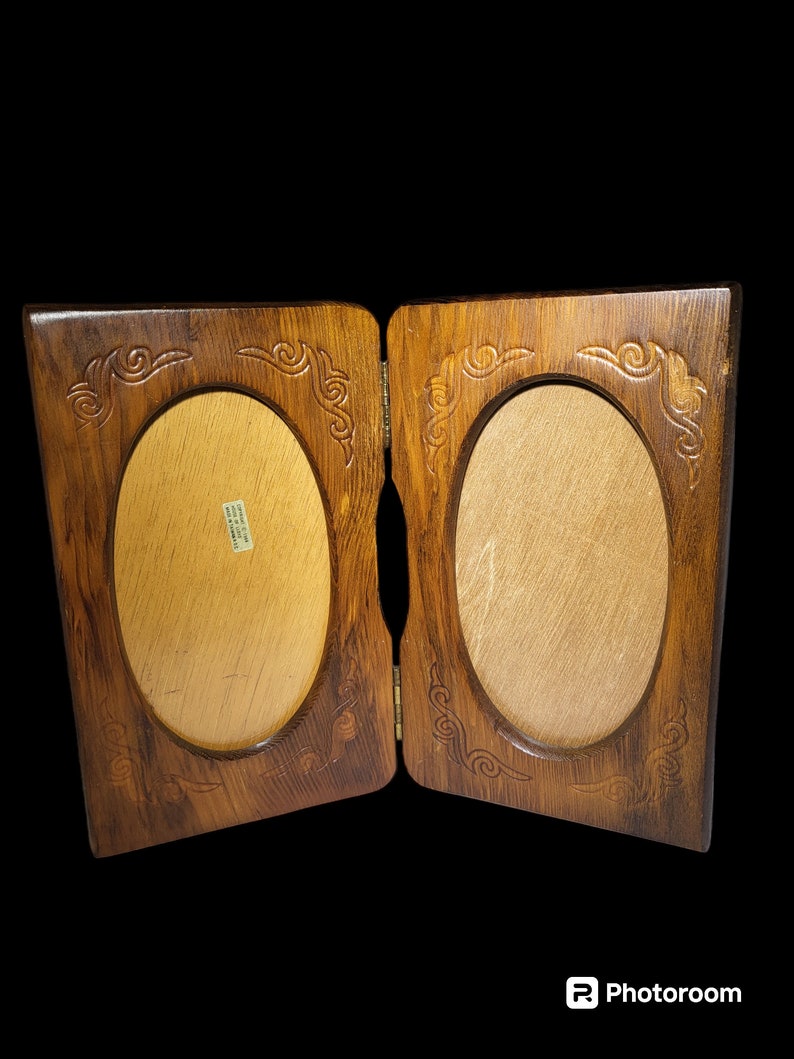 Vintage 57 Wood Double Photo Frame - Etsy