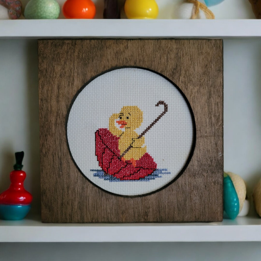 Vintage Framed Needlepoint Duck Art - Etsy
