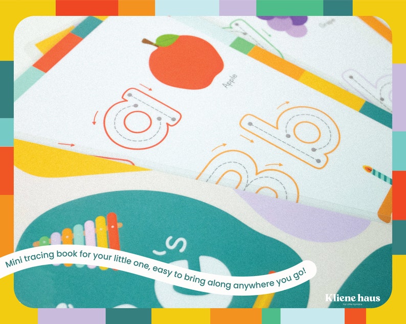 My First ABC Mini Tracing Learning Activity Book for Toddlers Printable ...