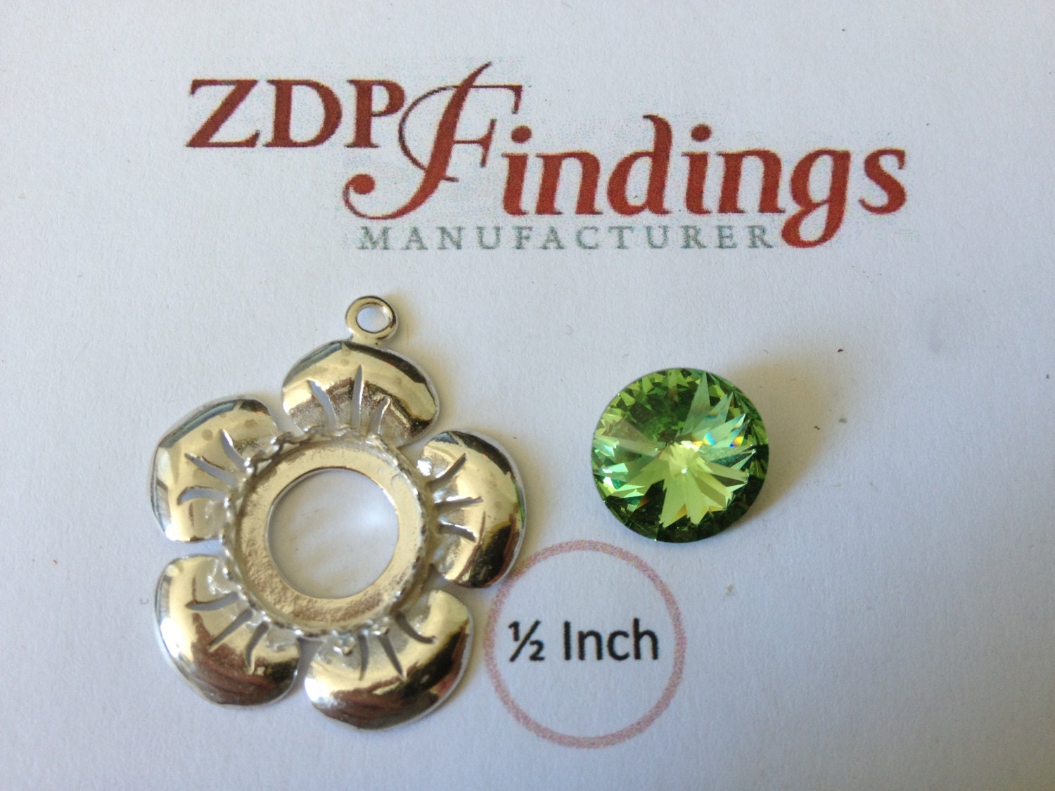 2pcs X Round 8mm Flower Bezel Cup shiny Sterling Silver 925 - Etsy
