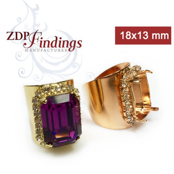 Wide Bezel Ring - Etsy