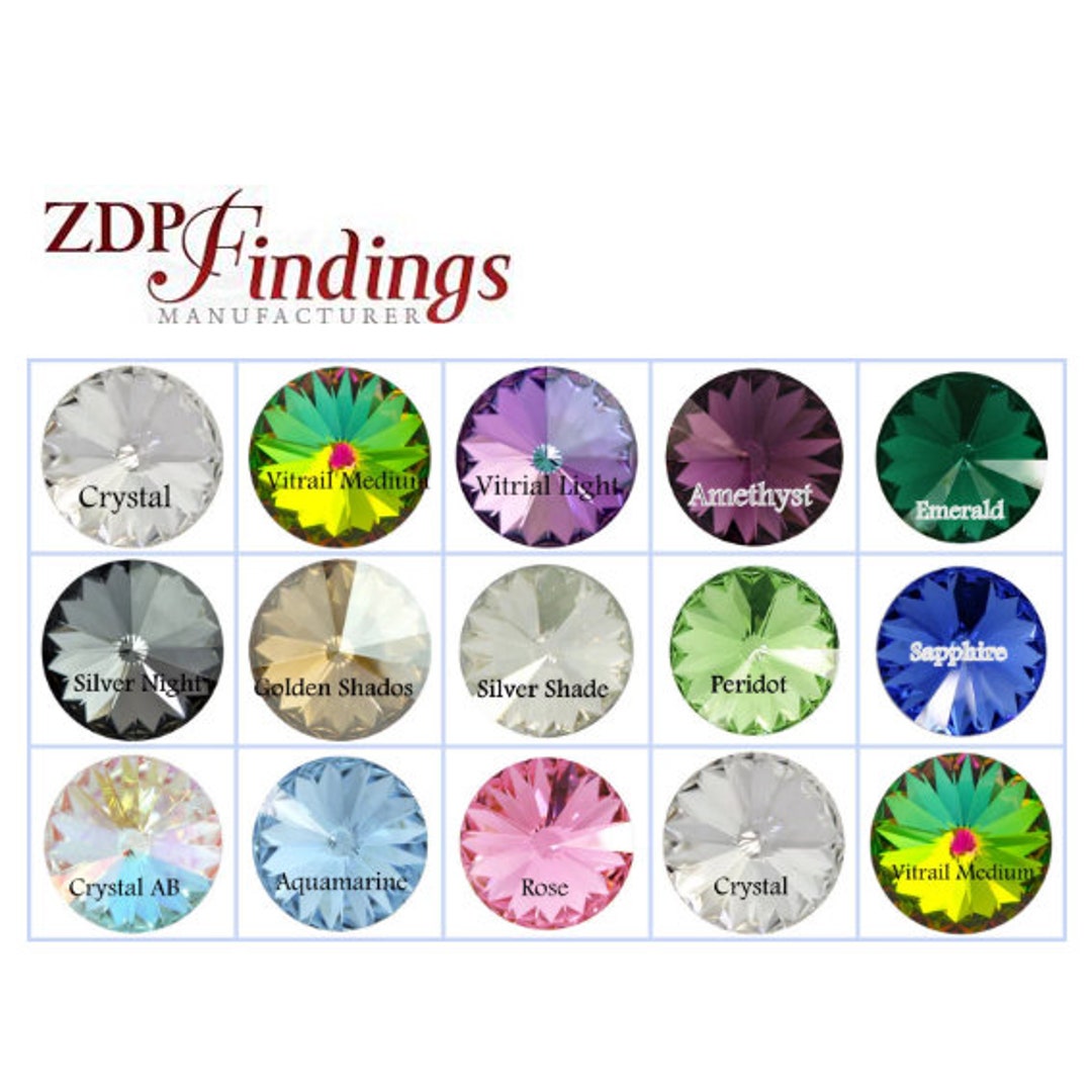 2pcs X 16mm Round Swarovski Rivoli 1122 Multi Colors (S112216RD) - Etsy