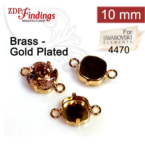 10pcs X Square 10mm Bezel Cup Connector Setting Fit Swarovski 4470 ...