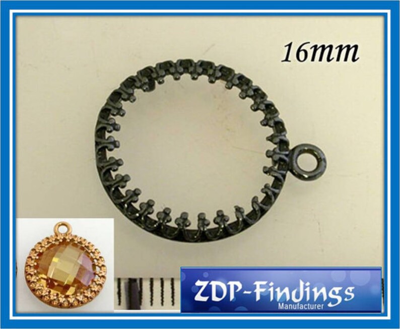 6pcs X Round 16mm Quality Cast Bezel Cup Setting Choose Your Finish ...