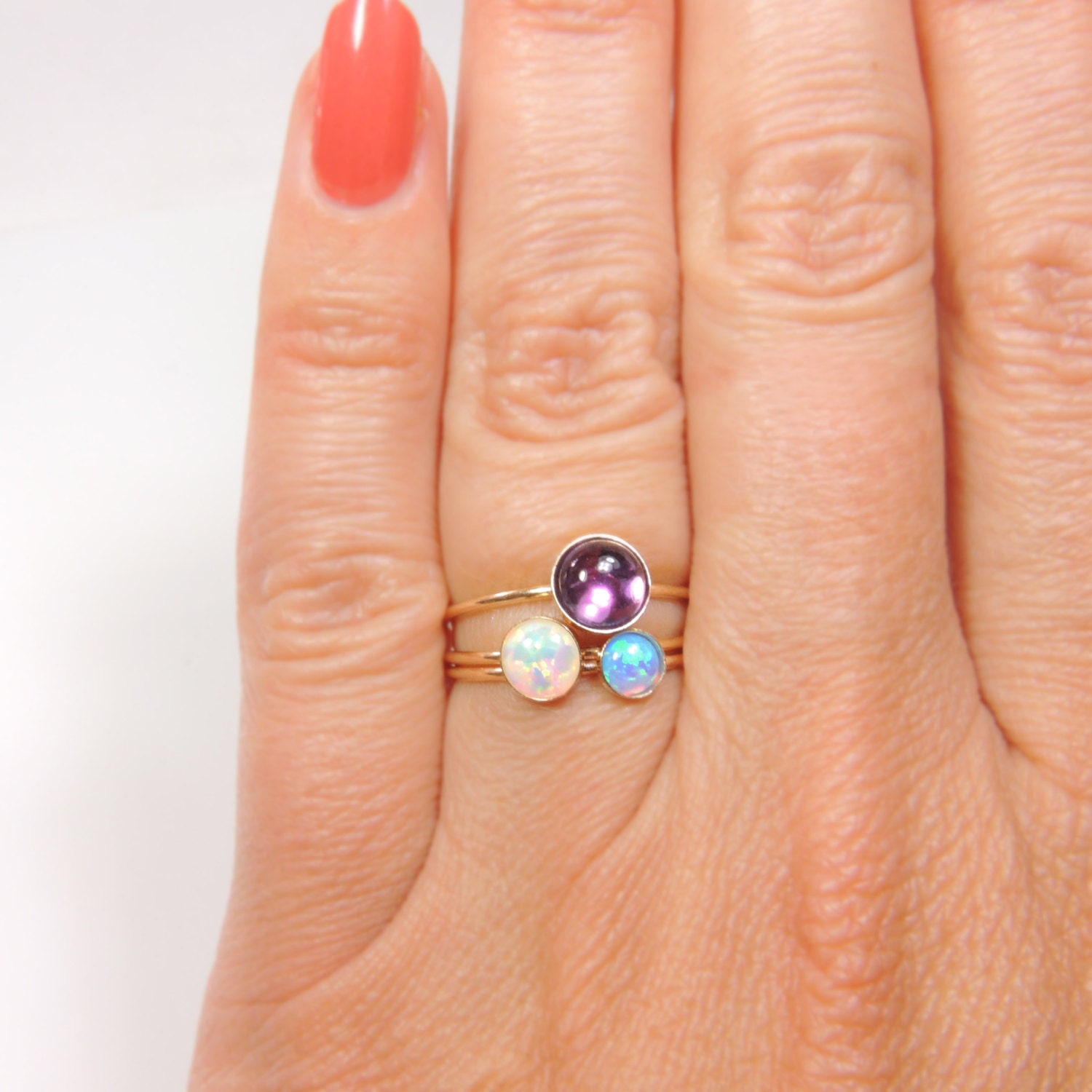 1pc X 14k Gold Filled Delicate Skinny Stacking Bezel Cup Ring | Etsy