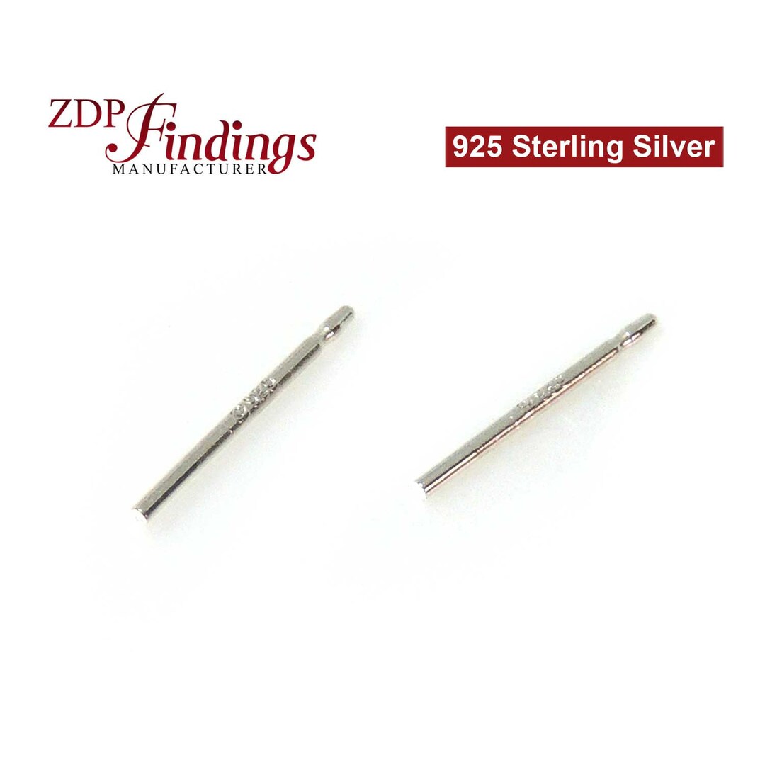 50pcs X Sterling Silver 925 Posts for Soldering, Studs, 11mm X 0.8mm ...