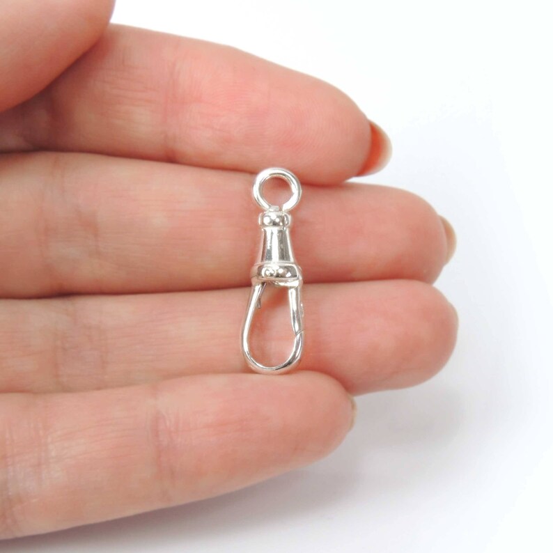 15mm Sterling Silver 925 Carabiner Lobster Albert Swivel Clasp - Etsy ...
