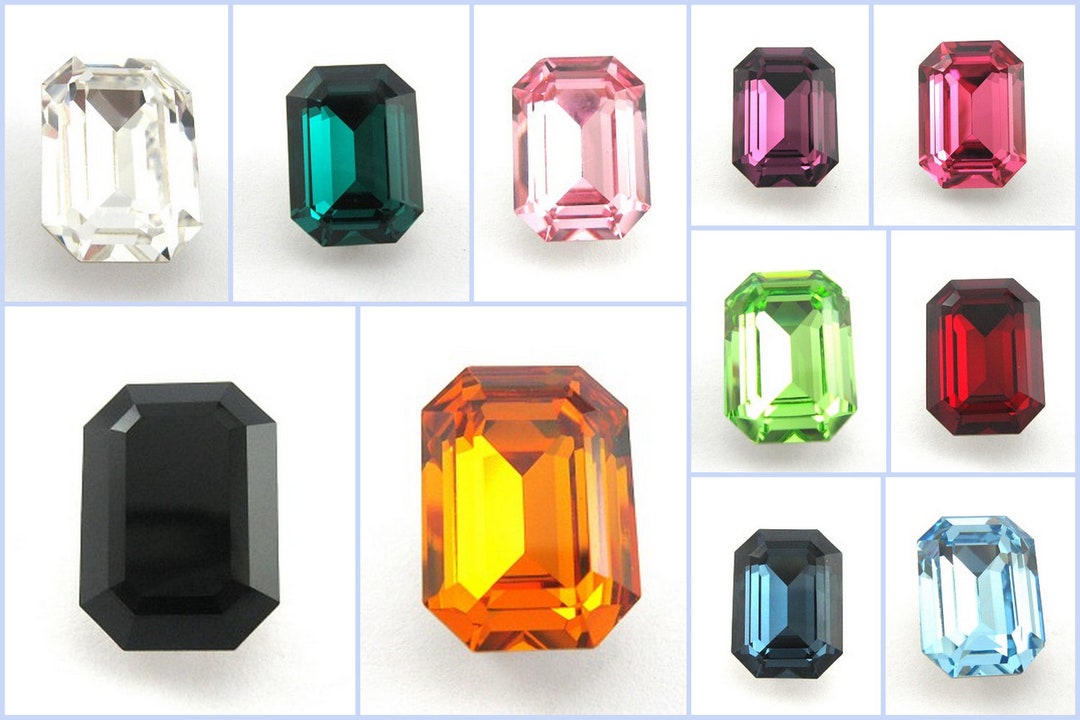 6pcs X Swarovski Octagon -multi Color Crystal 12x10mm 4600 (S46001210 ...