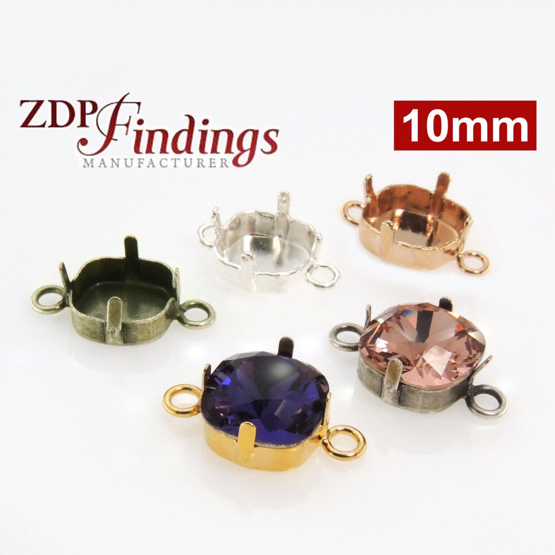 10pcs X Square 10mm Bezel Cup Connector Setting Fit Swarovski 4470 ...