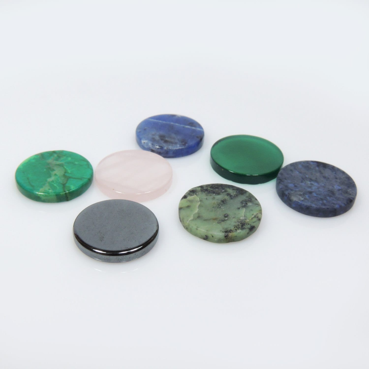 12pcs X Round 14mm Flat Gemstones Choose Your Stone 14RDFLV | Etsy