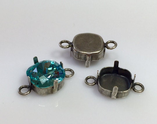 10pcs X Square 10mm Bezel Cup Connector Setting Fit Swarovski 4470 ...