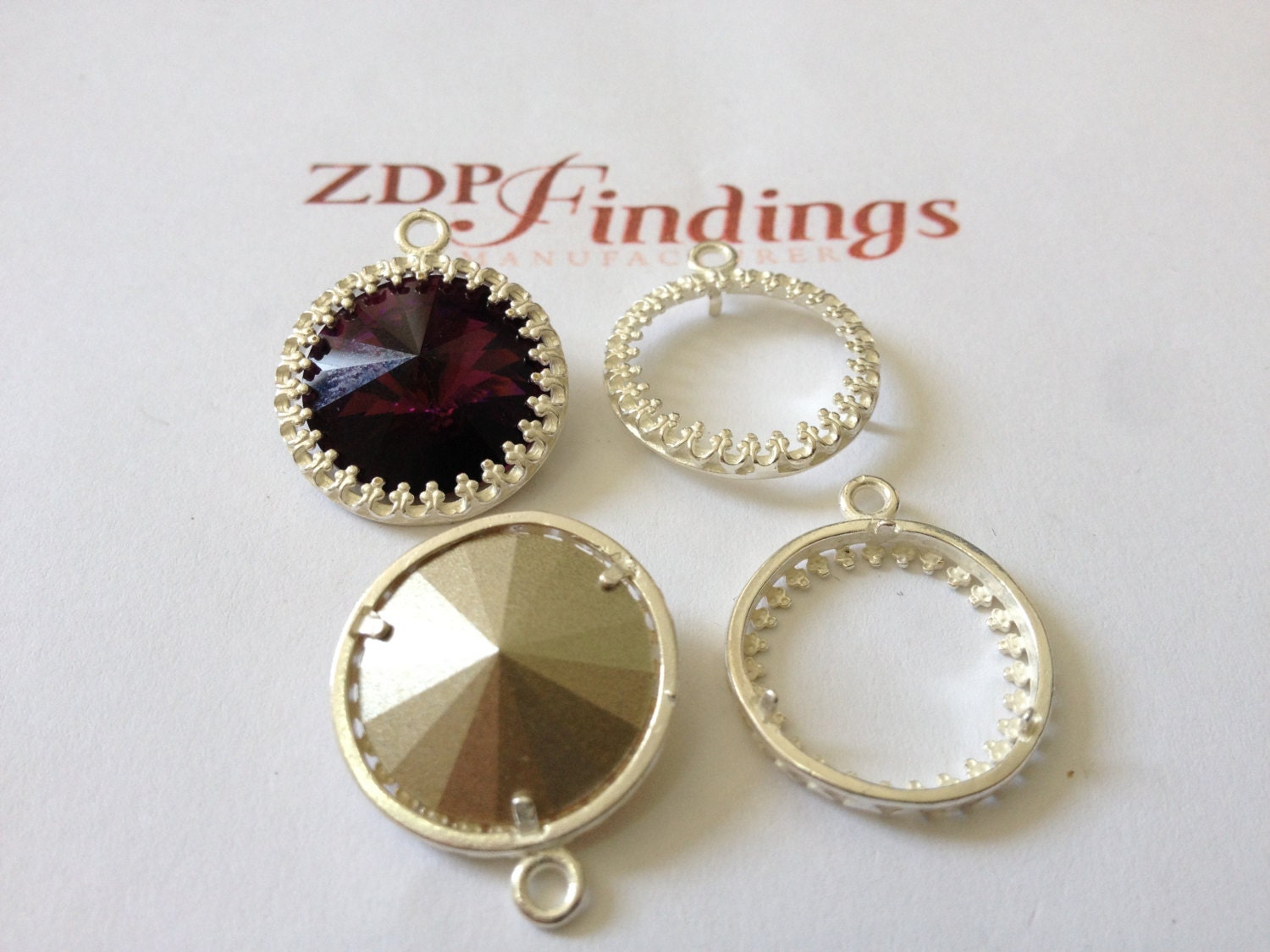 6pcs X Round 16mm Quality Cast Bezel Cup Setting Choose Your Finish ...