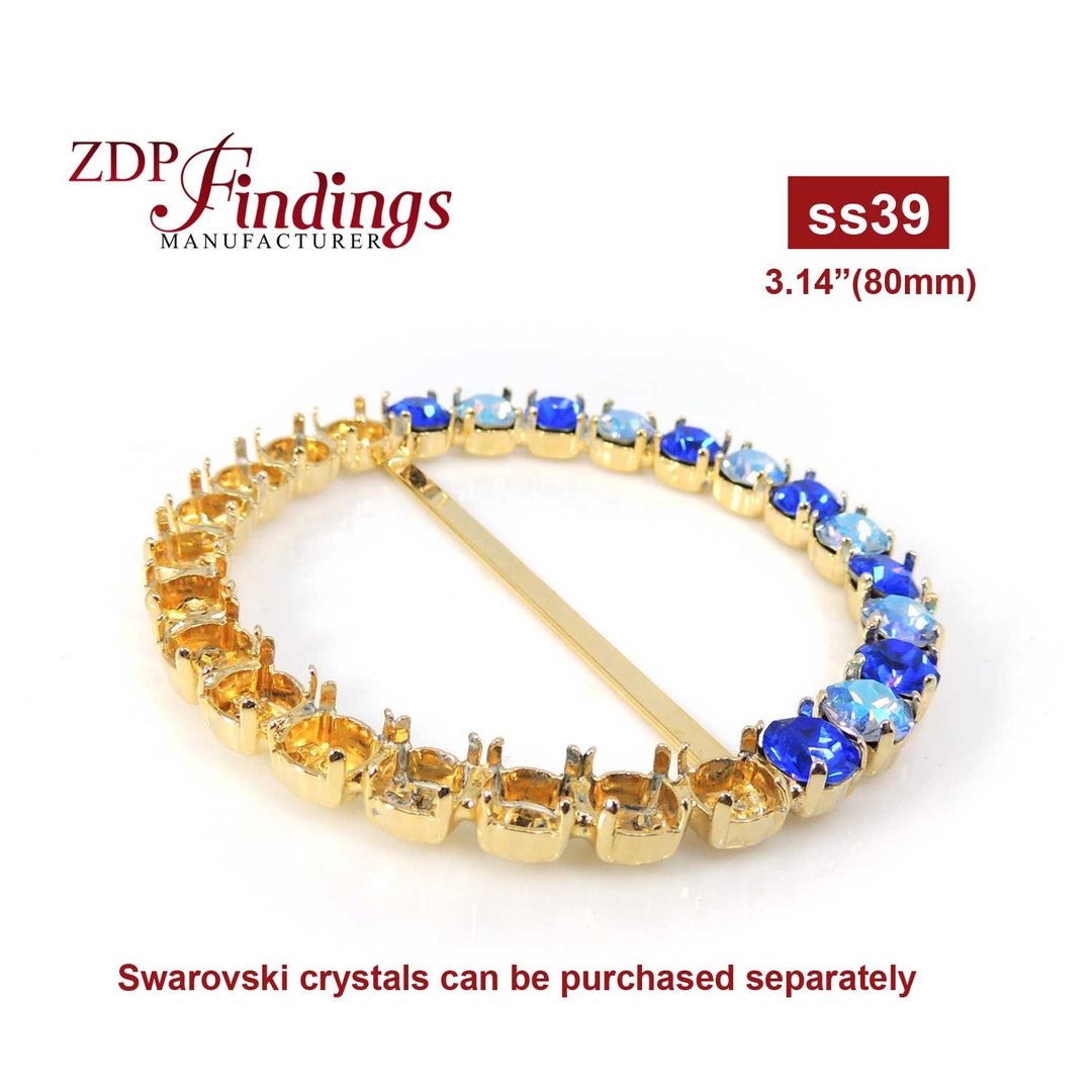 Women's Swarovski Crystal Belt Buckle Base Ss39 Stone Setting Exclusive Blank - Limited Quantity ...
