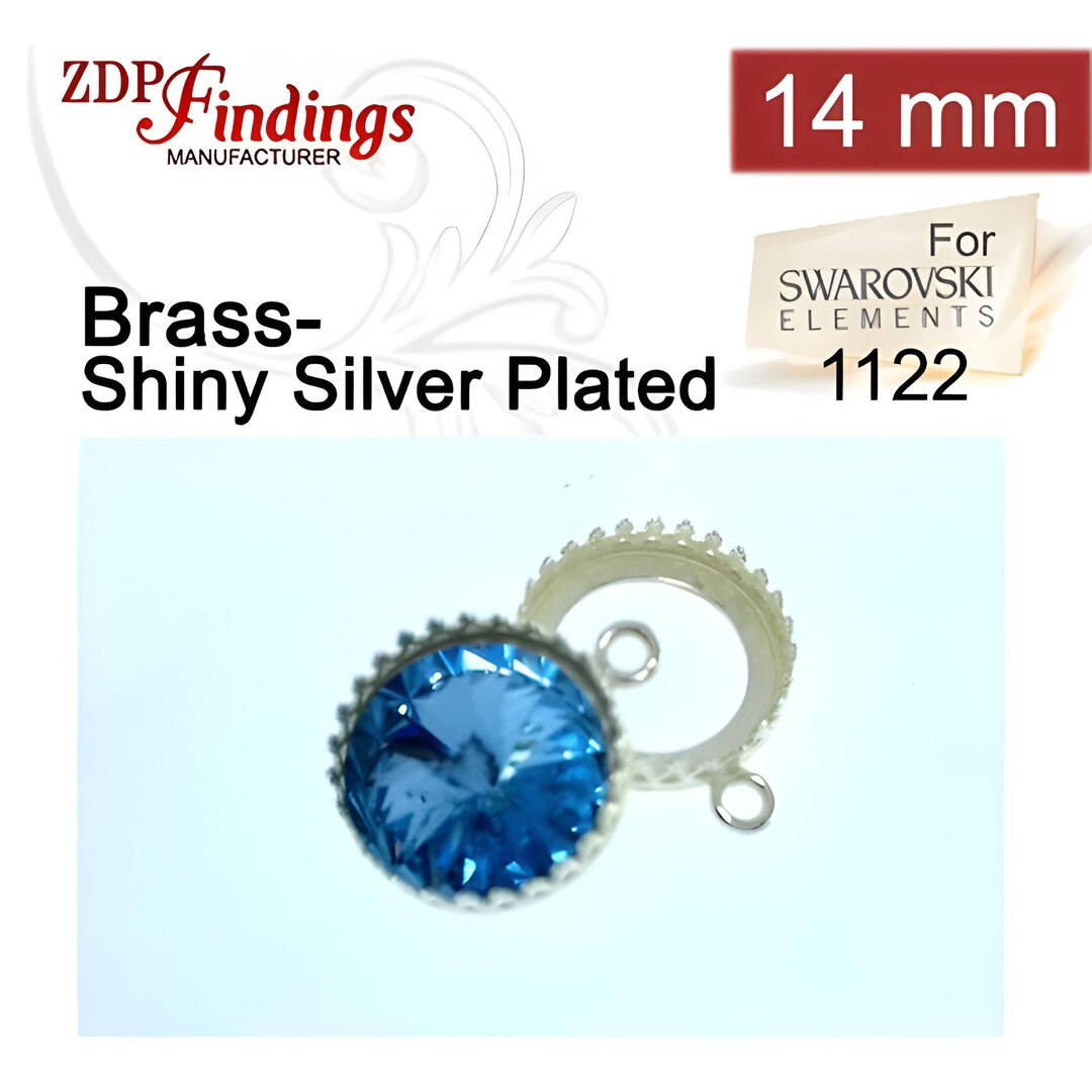 10pcs X 14mm Round Bezel Cups Setting Shiny Silver Plated - Etsy