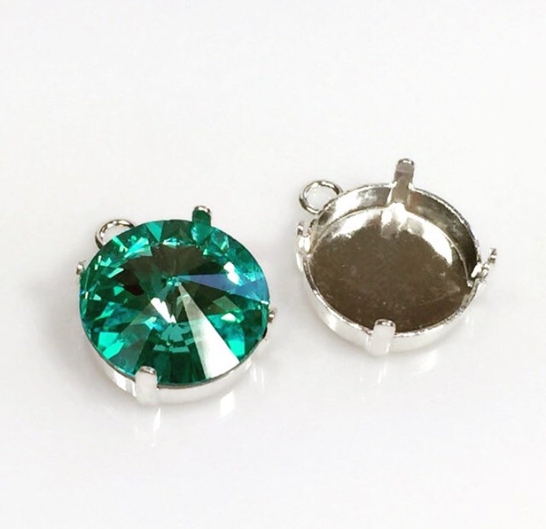 6pcs X 14mm Round Silver Plated Bezel Setting W/ring Suitable for 14mm ...