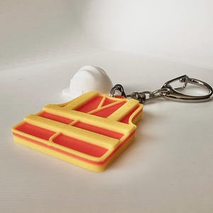 Construction Vest and Hard Hat Keychain - Yellow and Orange ...