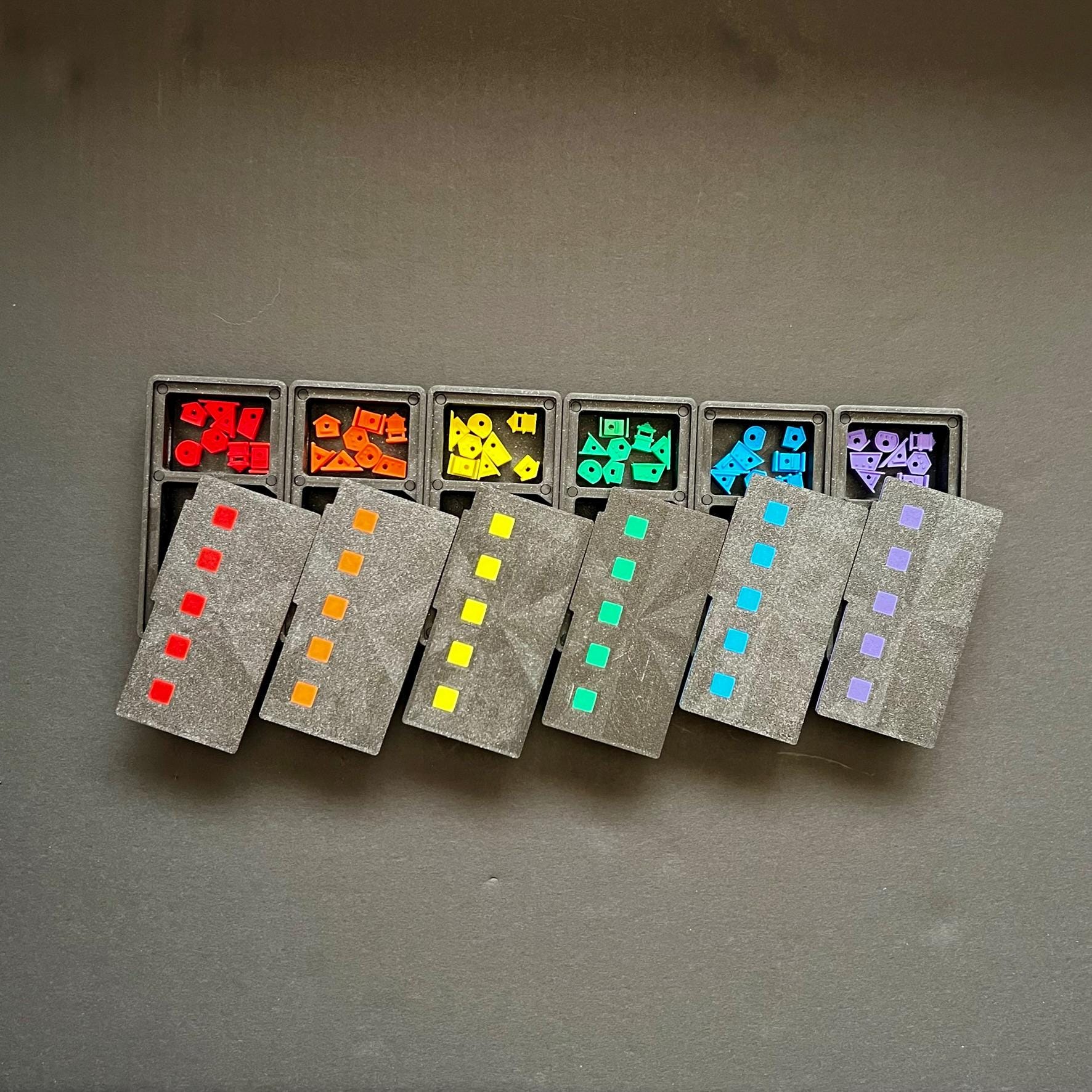 Wingspan Rainbow Player Tokens and Organizer Tray - Set of 6 - Etsy