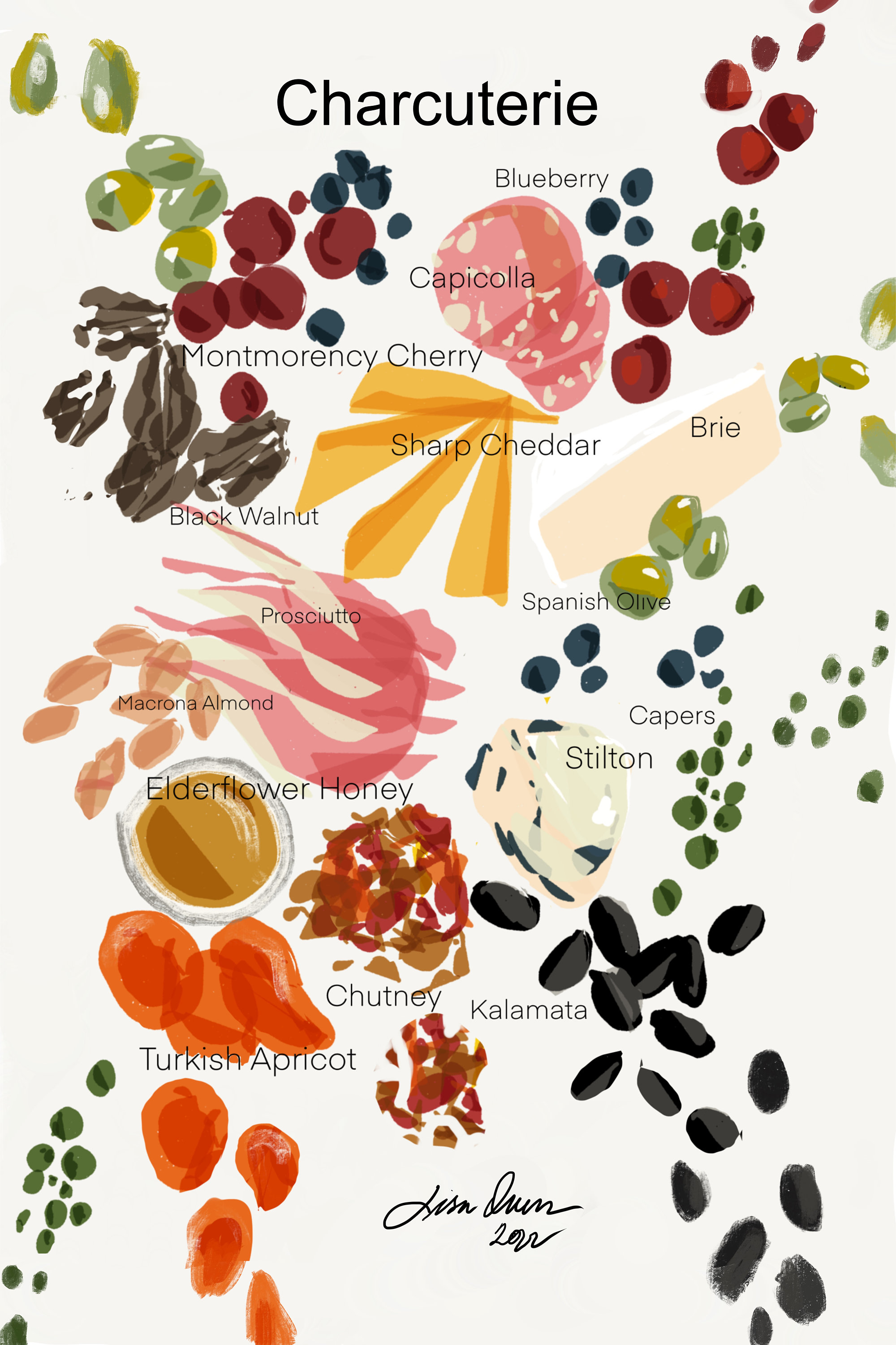 Charcuterie Illustration - Etsy