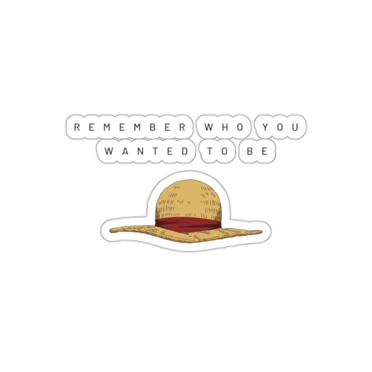 Luffy's Motivational Straw Hat Sticker - Etsy