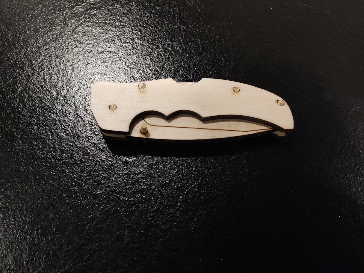Lockback Flipknife Dxf File for Laser Cutting - Etsy