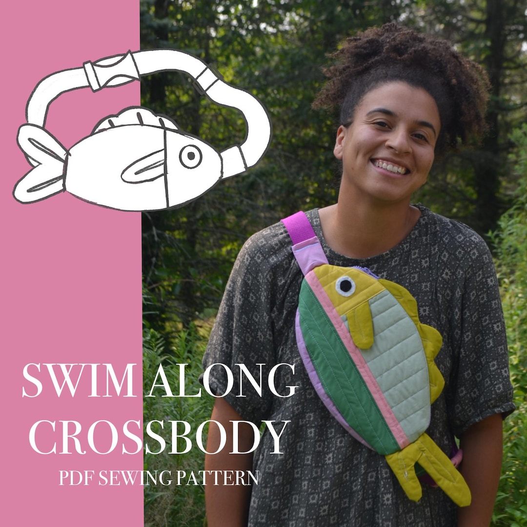 Fish Bag PDF Sewing Pattern - Swim Along Crossbody - Sling Bag/fanny ...