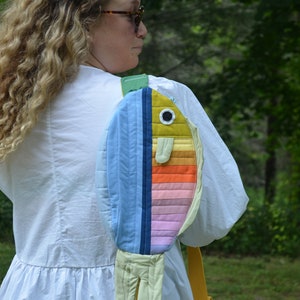 Fish Bag Quilted Sling Bag PDF Sewing Pattern - Swim Along Crossbody ...