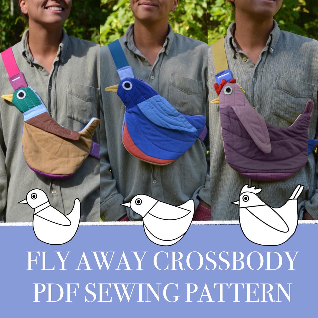 Bird Bag PDF Sewing Pattern - Fly Away Crossbody (chicken, Duck ...