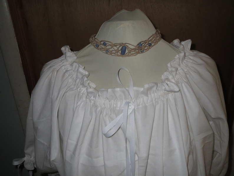 Renaissance White Chemise Long Sleeved Ankle Length Steampunk - Etsy