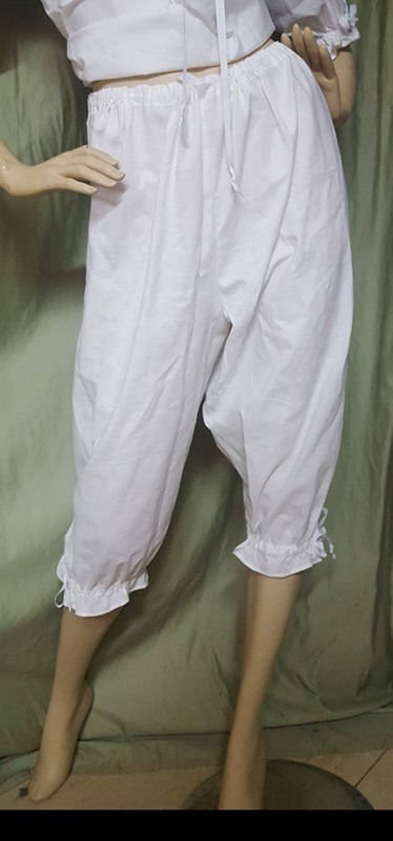 Renaissance White Satin LARP SCA Custom Bloomers Pantaloons - Etsy