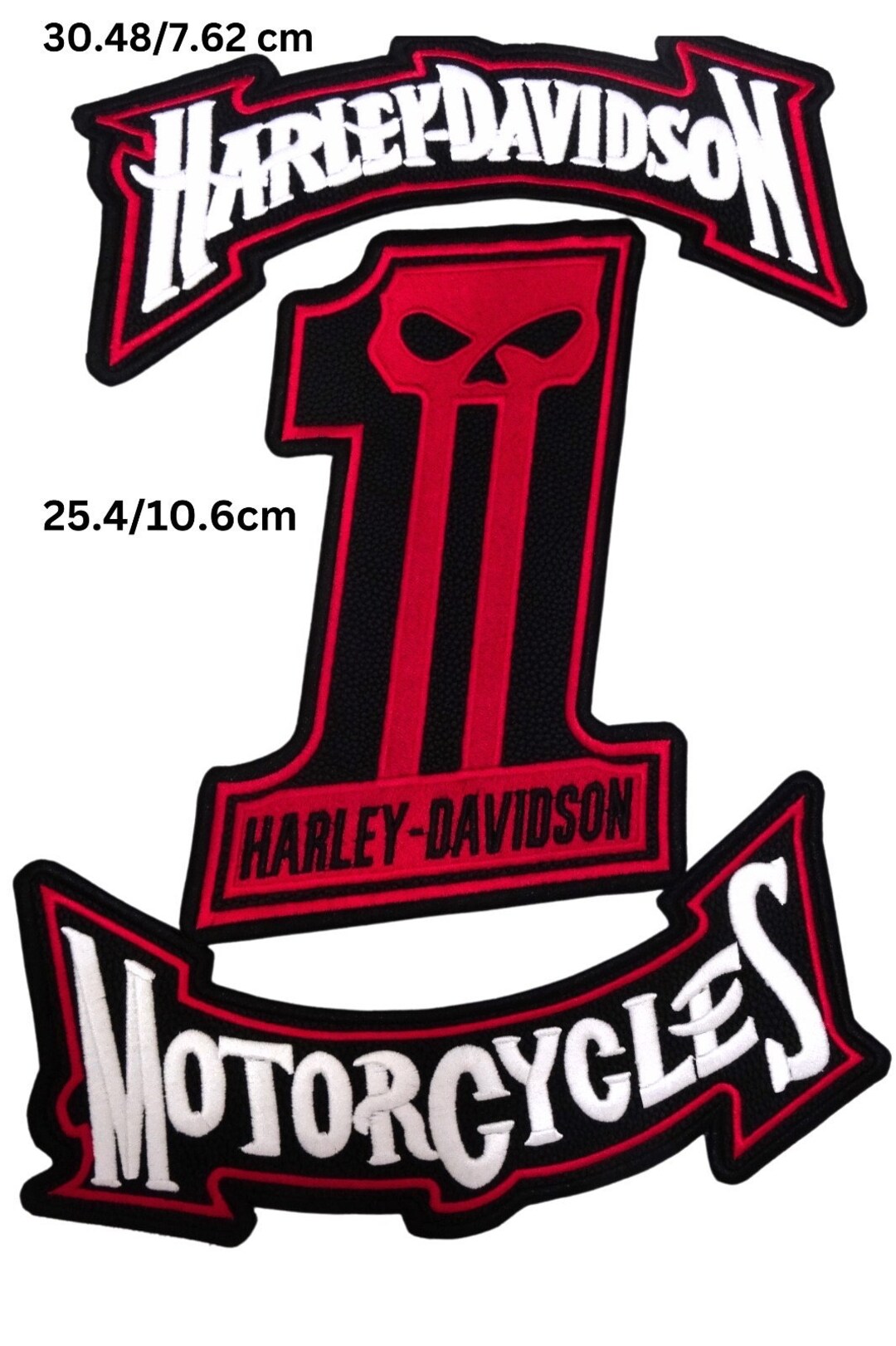 Patches Harley Davidson Rockers & Skull Motorcycle Patch Iron on ...