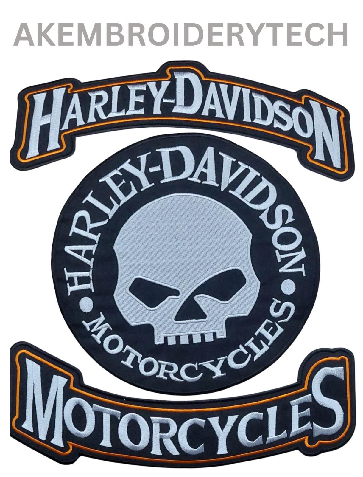 Patches , Large Harley Davidson Logo Embroidery Patch Bold Colors, High ...