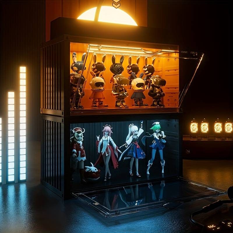 Anime Figure Display Case: Collectible Toy Storage With Steps - Etsy