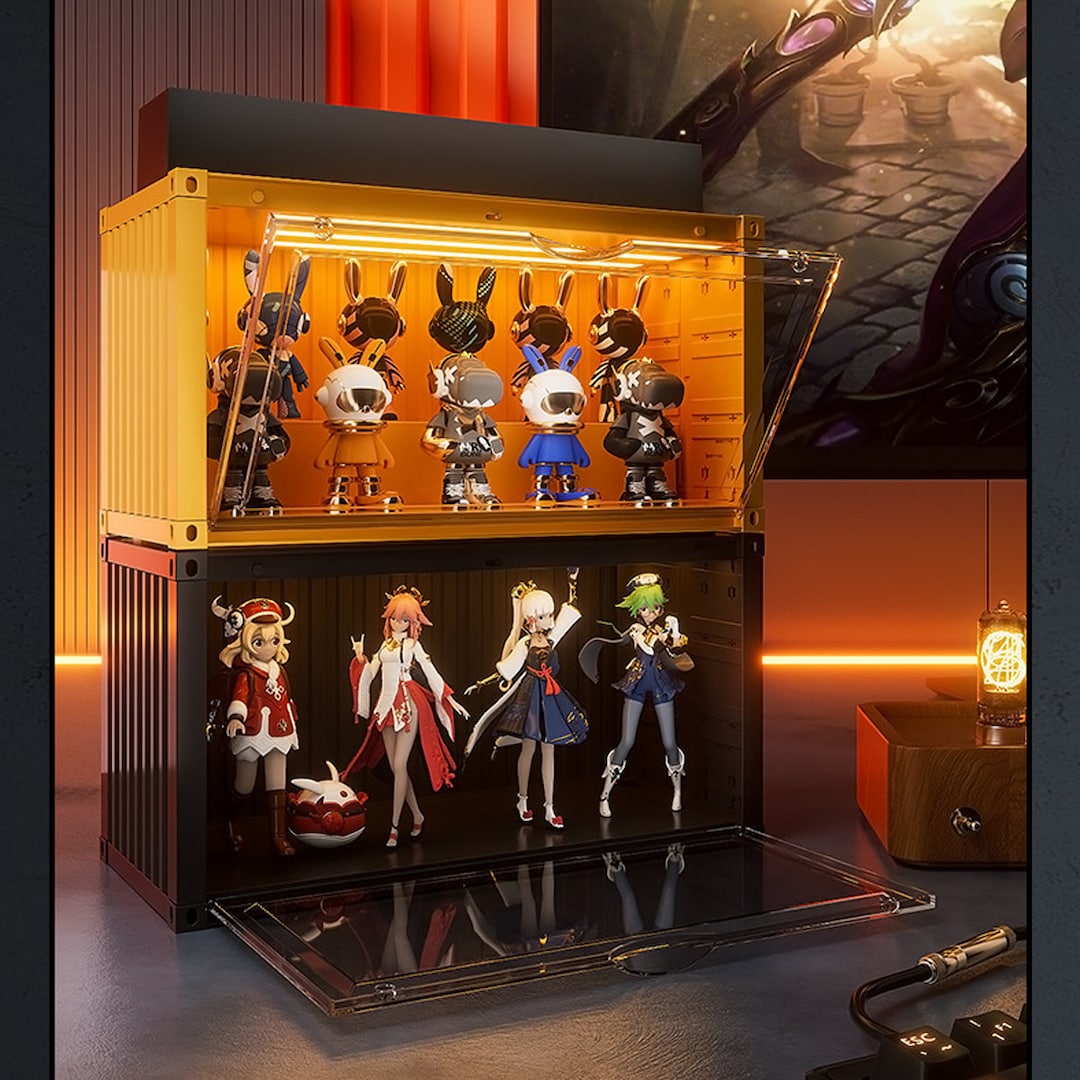 Anime Figurine Display Case，display Case for Action Figures With Steps ...
