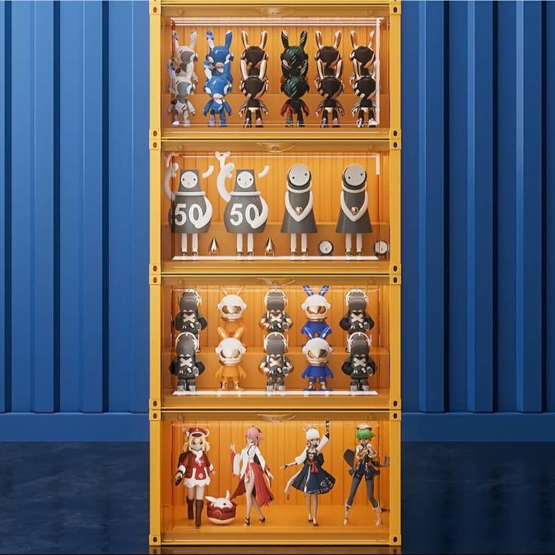 Anime Figure Display Case: Collectible Toy Storage With Steps - Etsy