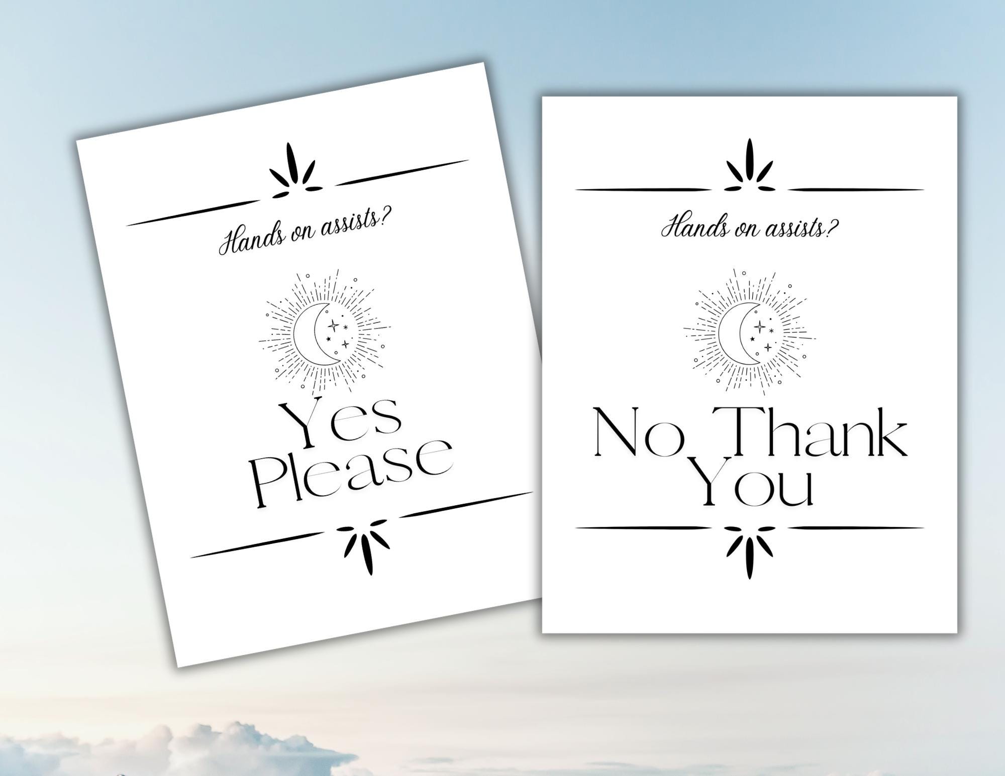 Yoga Consent Cards | Yoga Hands on Touch Consent Cards | Downloadable ...