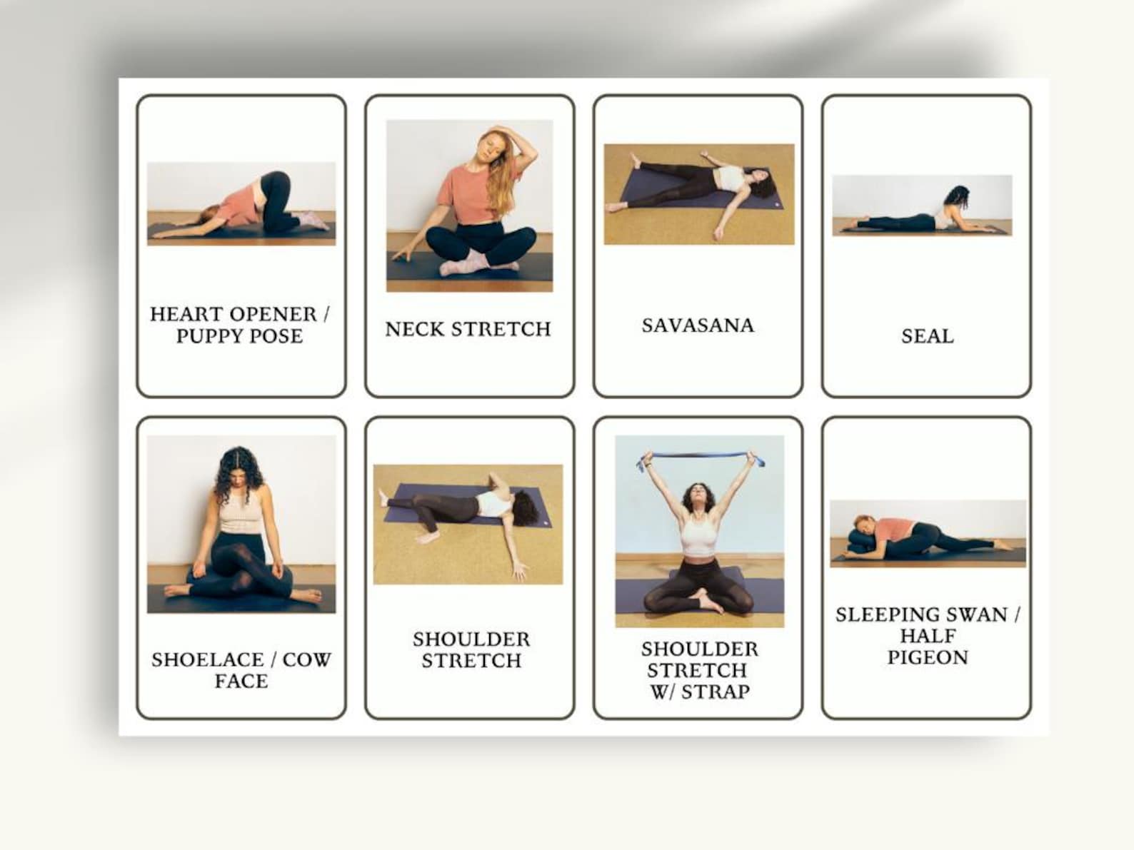 Yin Yoga Posture Flashcards Downloadable PDF | Restorative Yoga ...