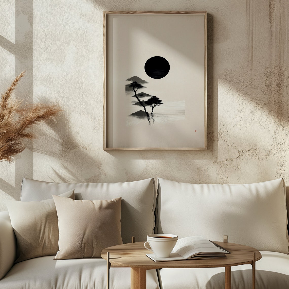 Vintage Japanese Poster Japandi Wall Art Minimalist Scandinavian Art ...